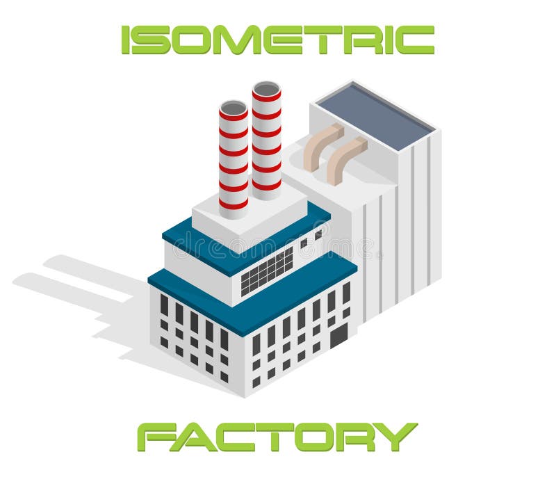Factory Vector Set. Factory Building Stock Vector - Illustration of ...