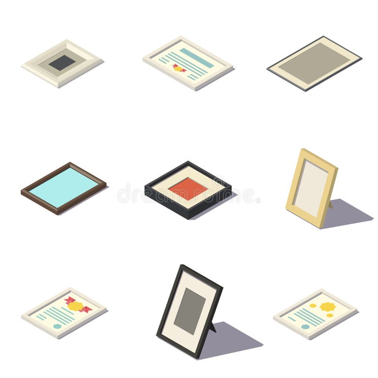 Isometric Low Poly Photo Frame Stock Illustrations – 518 Isometric Low ...