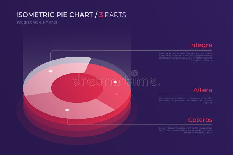 Vector Isometric Pie Chart Design, Modern Template for Creating Stock ... Vector Isometric Pie Chart Design, Modern Template for Creating Stock ...