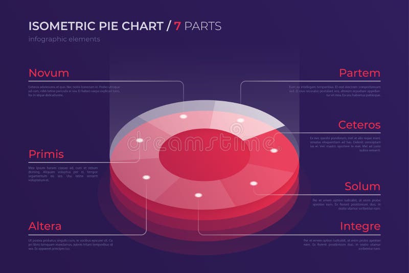 Vector Isometric Pie Chart Design, Modern Template for Creating Stock ... Vector Isometric Pie Chart Design, Modern Template for Creating Stock ...