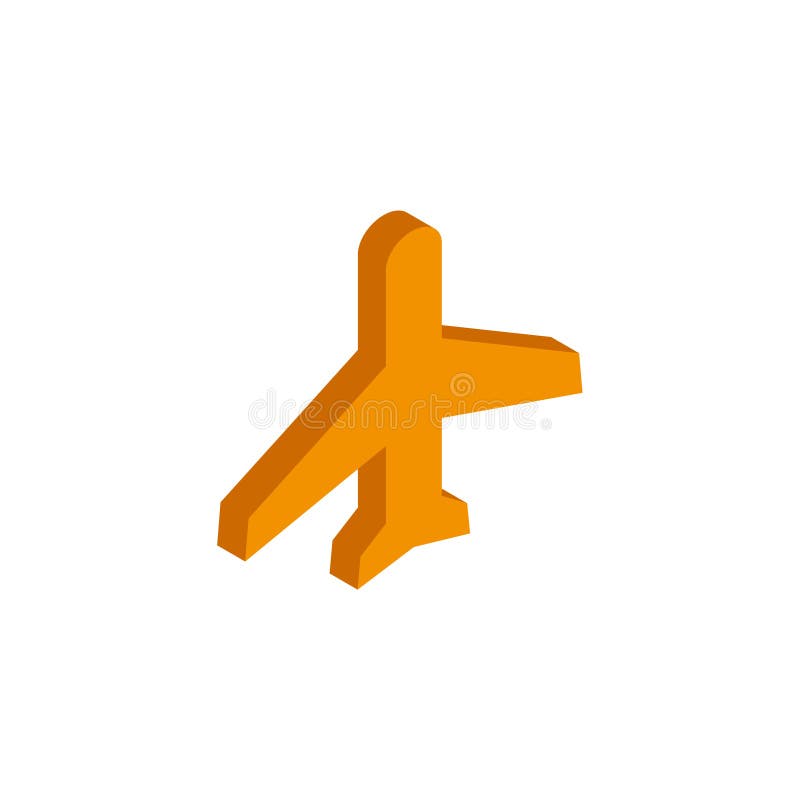 Vector Isometric Plane Icon on a White Background Stock Illustration ...