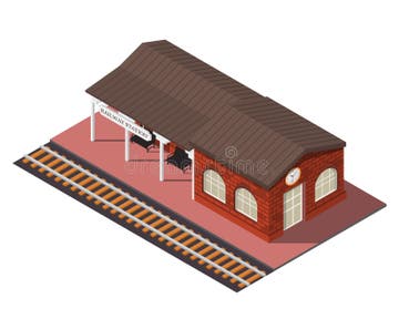 Small Railway Station Stock Illustrations – 325 Small Railway Station ...