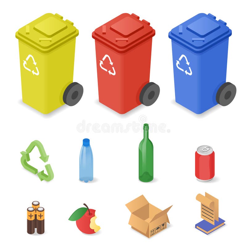 Waste Sorting Infographics Vector Illustration Stock Vector ...