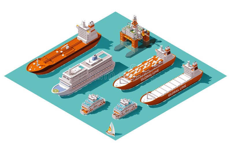 Vector isometric oil rig stock vector. Illustration of infographic ...