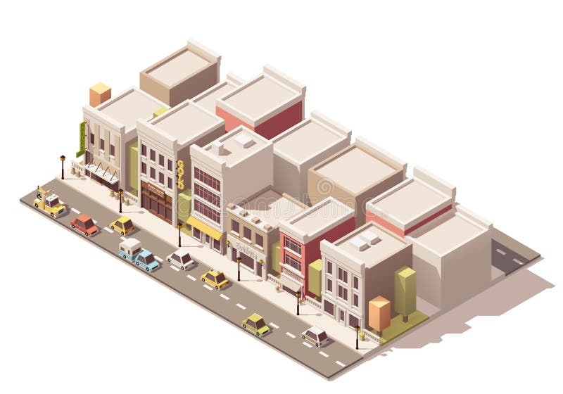 Isometric Small Town Map Creation Kit Stock Vector - Illustration of ...