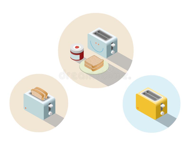 Toaster Isometric Vector Stock Illustrations – 634 Toaster Isometric ...