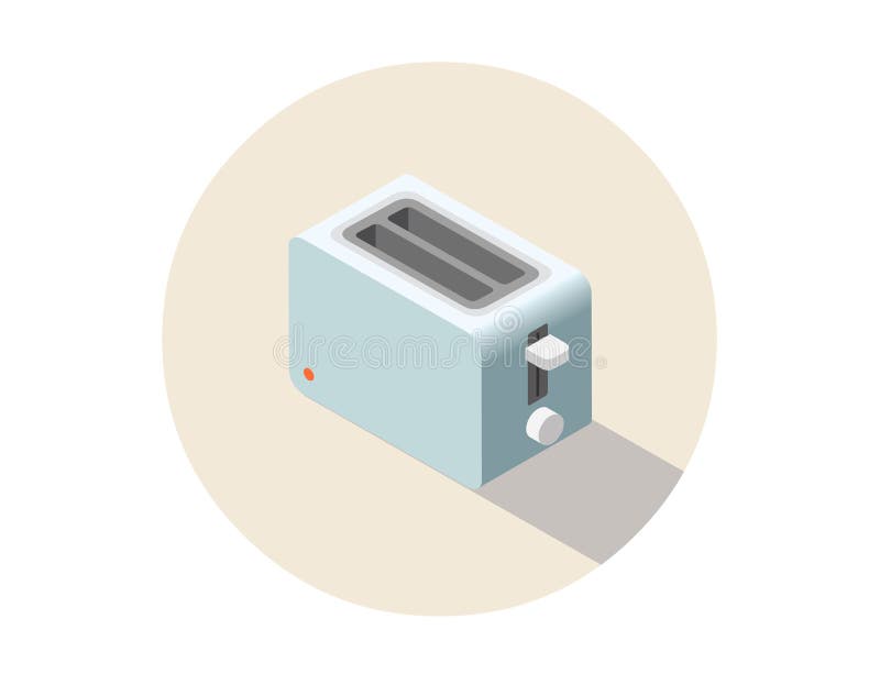 Vector Isometric Toaster, Kitchen Equipment Icon. Stock Vector ...