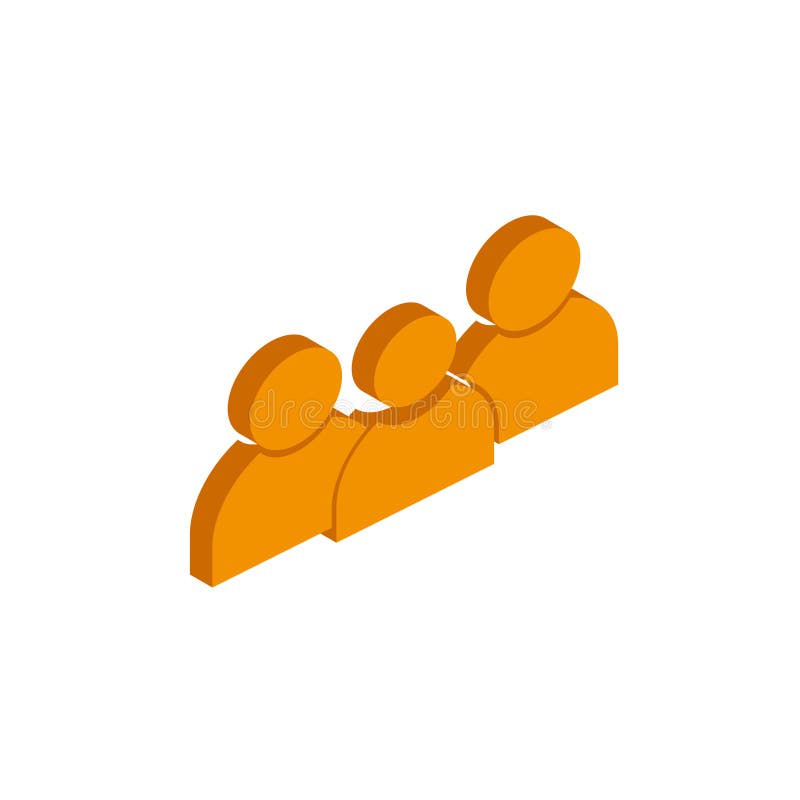 Vector Isometric User Icon on a White Background Stock Illustration ...