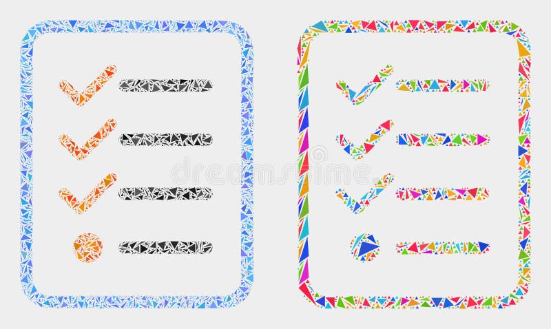 Vector Items List Page Mosaic Icon of Triangle Items Stock Vector ...