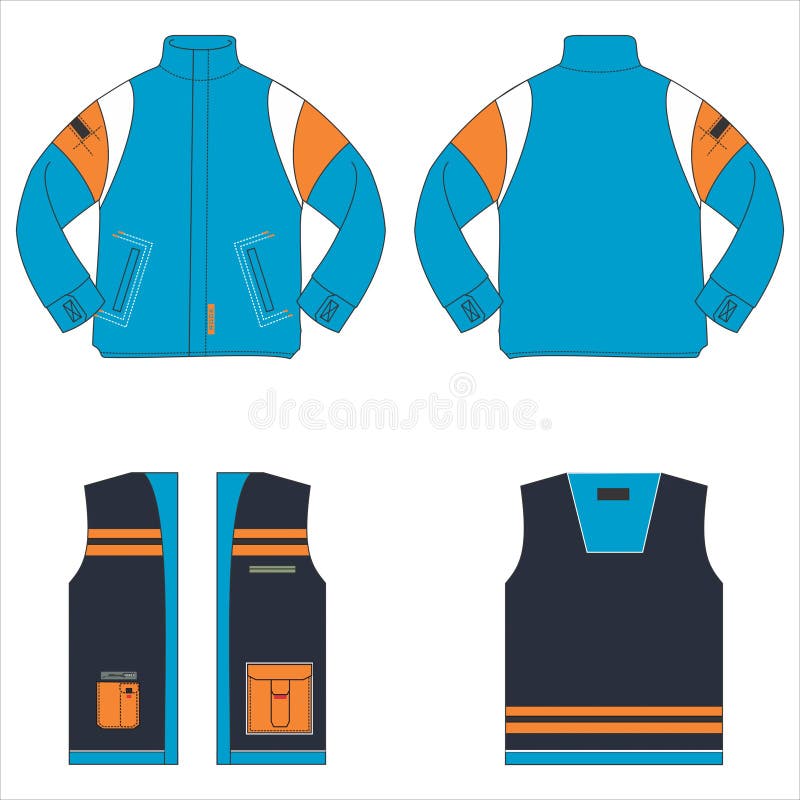 Vector Jacket with Inner Pockets Design Stock Vector - Illustration of ...