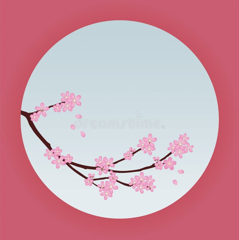 Vector japan sakura cherry stock vector. Illustration of blossom - 68256544