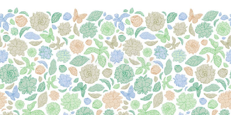 Vector Jasminum Sambac or Arabian Jasmine Flower Repeat Horizontal ...