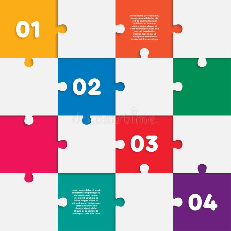 16 Piece Jigsaw Template Stock Illustrations – 60 16 Piece Jigsaw ...