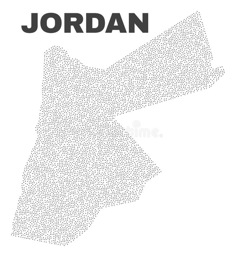 Vector Jordan Map of Dots stock vector. Illustration of geographic ...