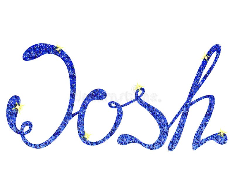 Josh Name Lettering Tinsels Stock Vector - Illustration of brother ...