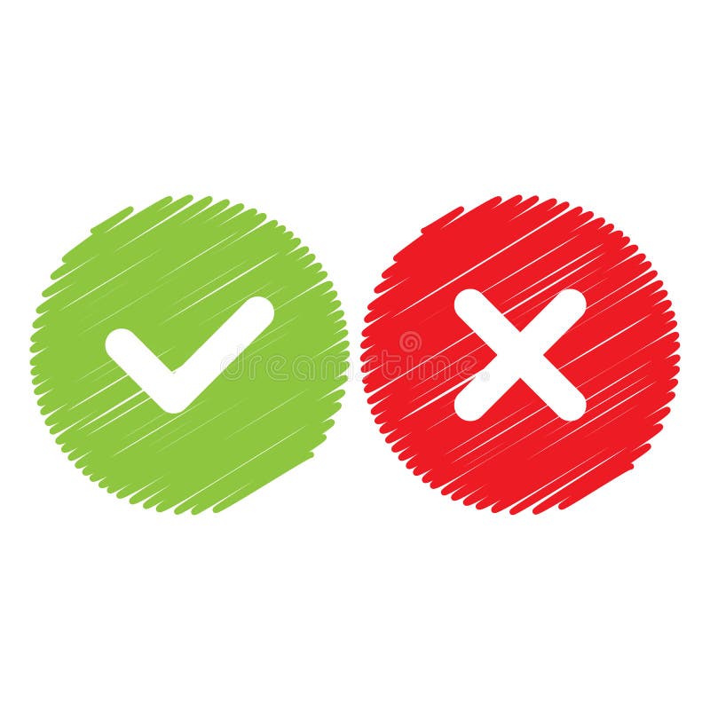 Vector Juist En Verkeerd Vinkje Vector Illustratie - Illustration of ...