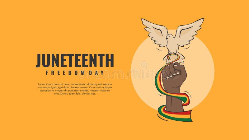 Vector Juneteenth Banner Template Stock Illustration - Illustration of ...