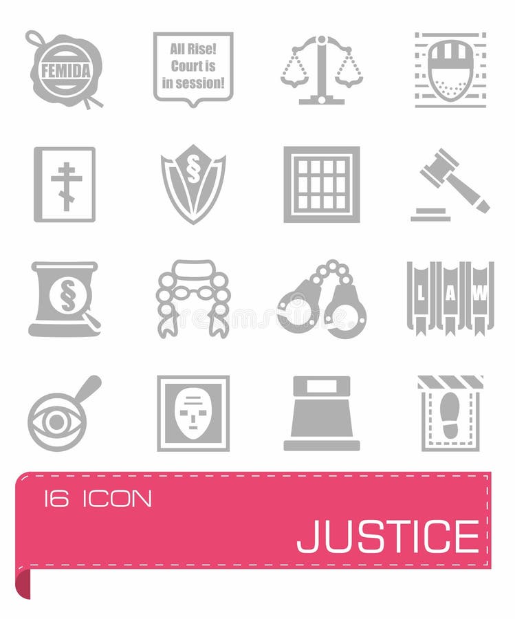 Vector Justice Scales. Justices Scale Set or Simple Court Decision ...