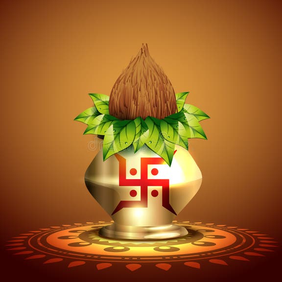 Vector kalash stock vector. Illustration of celebration - 26995564