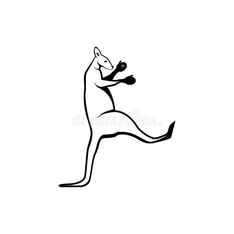 Kangaroo or Wallabi Side View - Vector Illustration Stock Vector ...