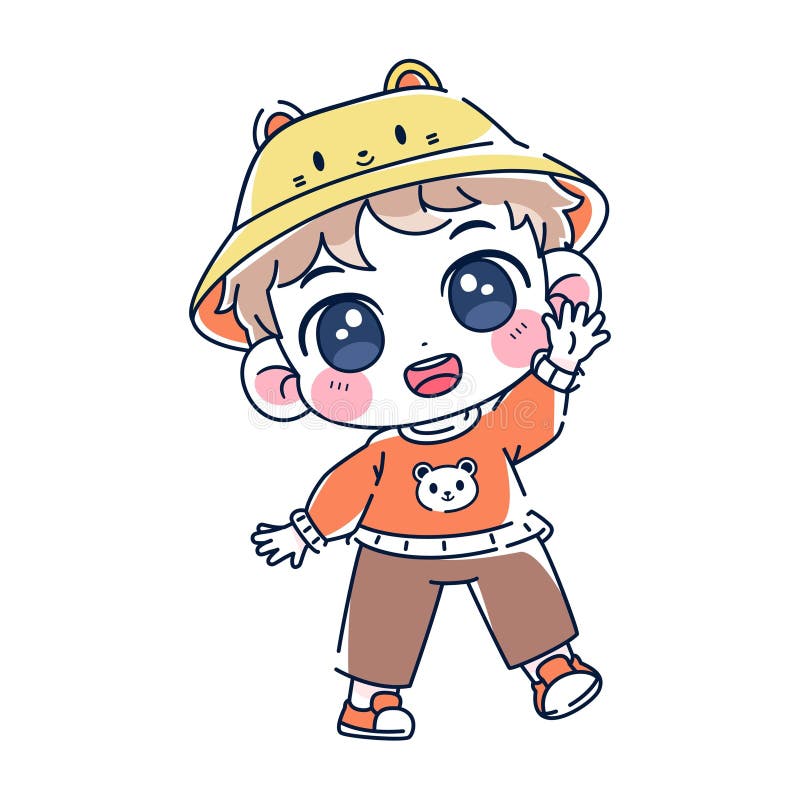 Vector Kawaii Boy Cartoon Set Illustration Isolated Stock Vector ...