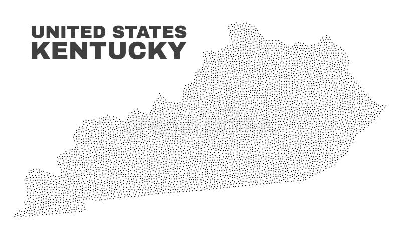 Vector Kentucky State Map of Dots Stock Vector - Illustration of ...