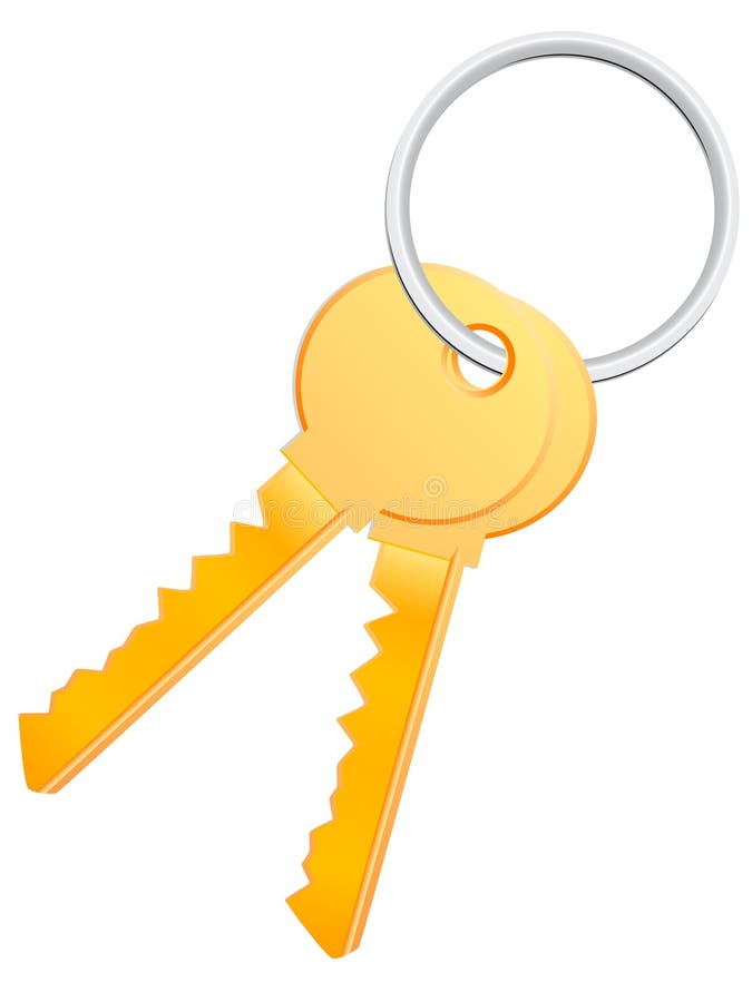 Gold Home Keys, Realty, Vector Stock Vector - Illustration of dream ...