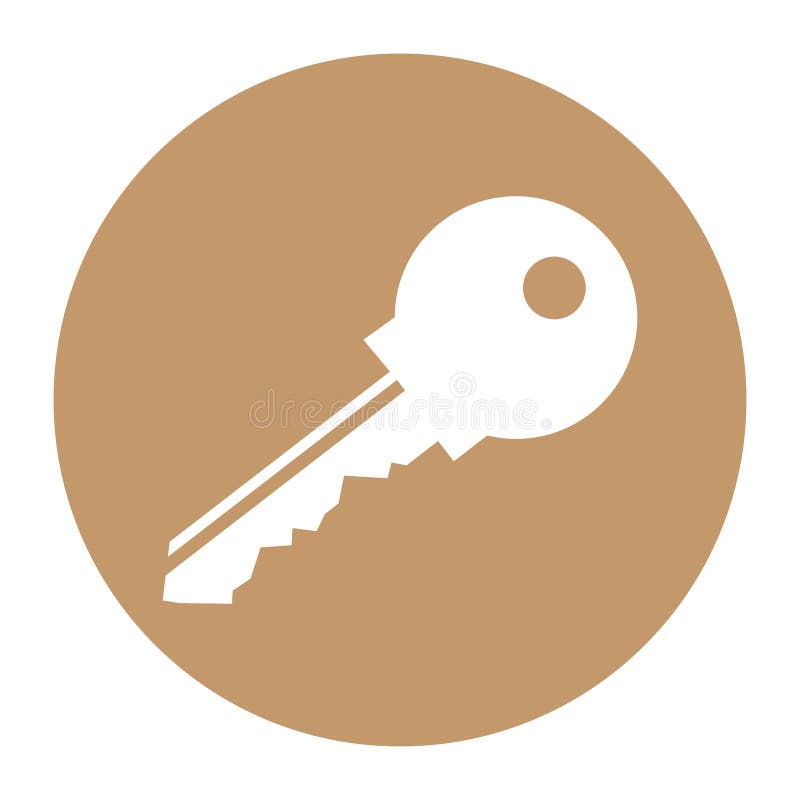 Vector Key Icon, Color Icon Stock Illustration - Illustration of simple ...
