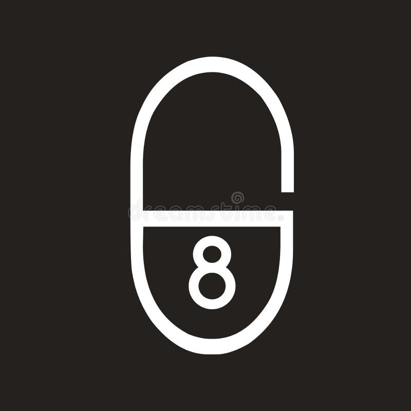 Key icons and number 8 stock vector. Illustration of design - 132735504