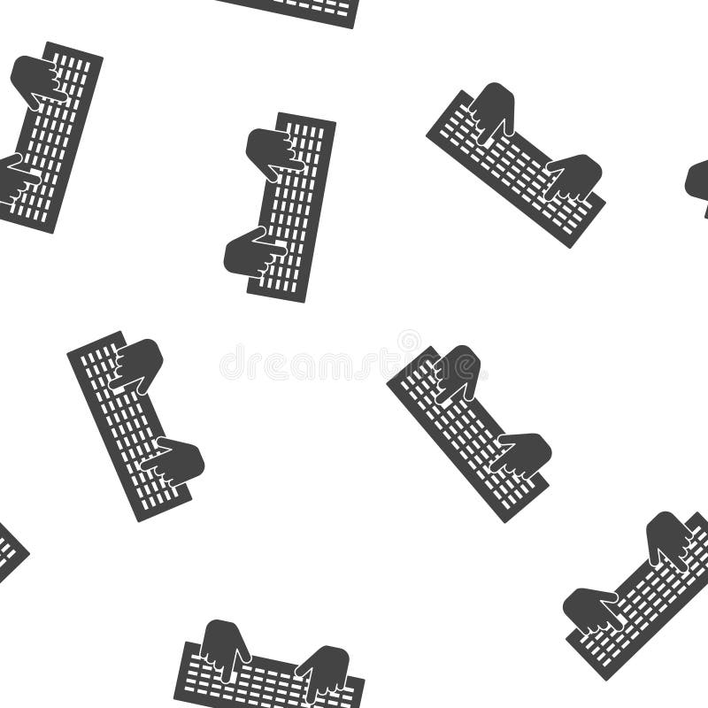 Vector Keyboard and Hand Icon. Symbol of Business, Work Seamless ...