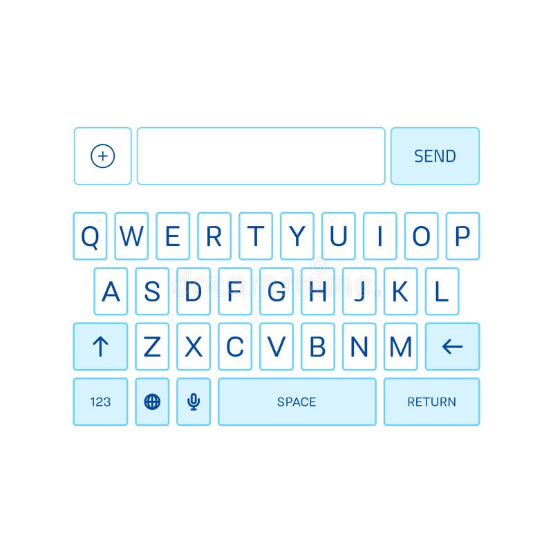 Vector Keyboard of Smartphone Stock Illustration - Illustration of ...