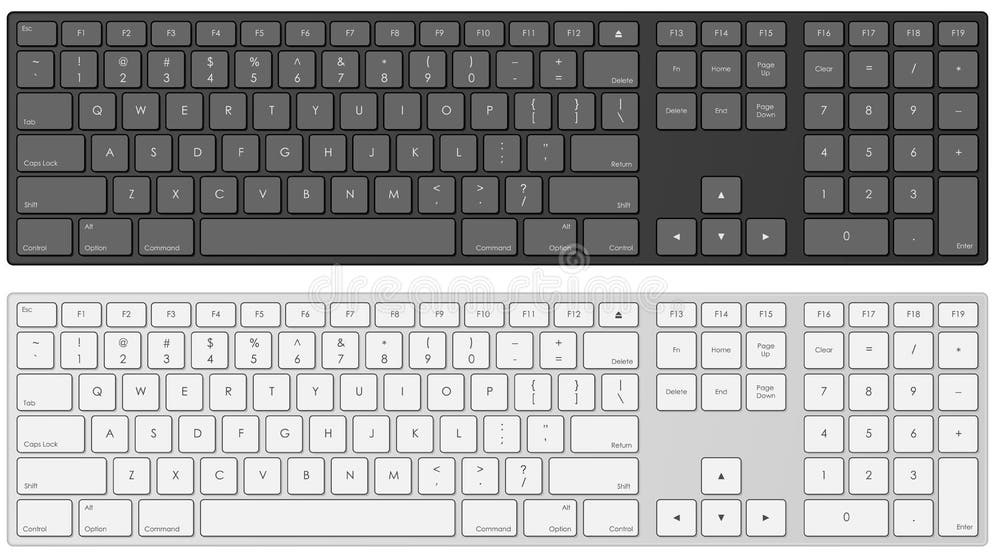 Vector keyboard template stock vector. Illustration of background ...