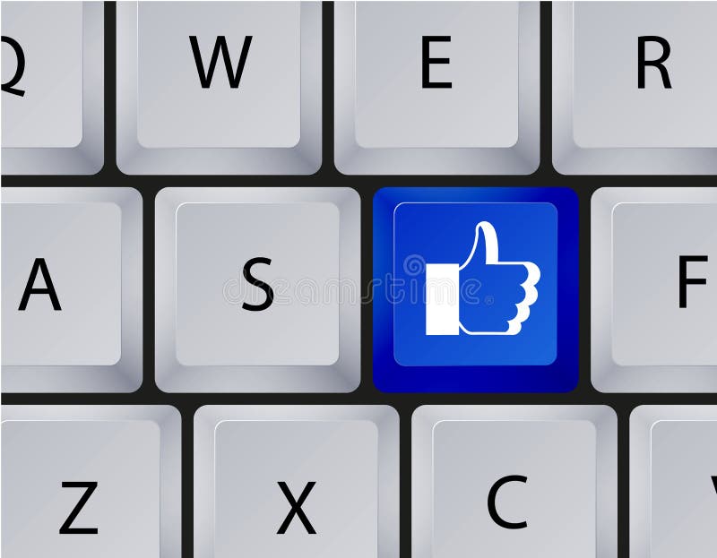 Vector Keyboard with Thumbs Up Button. Eps10 Stock Vector ...