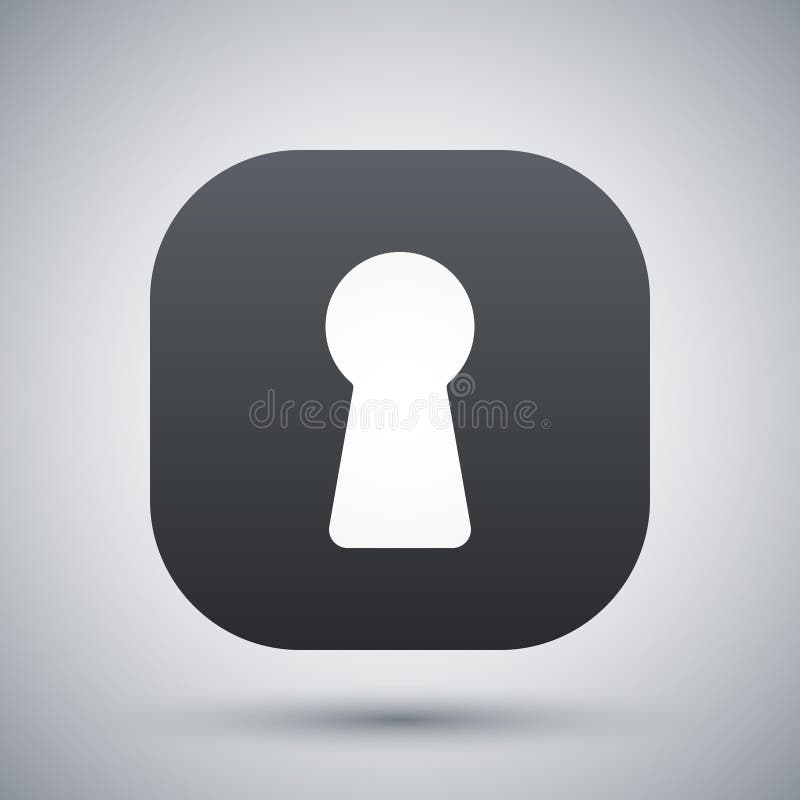 Vector Keyhole Logo Icon stock vector. Illustration of lock - 132780362