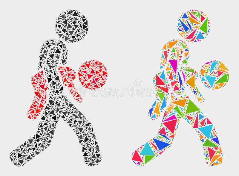 Vector Kidnapper Mosaic Icon of Triangle Items Stock Vector ...