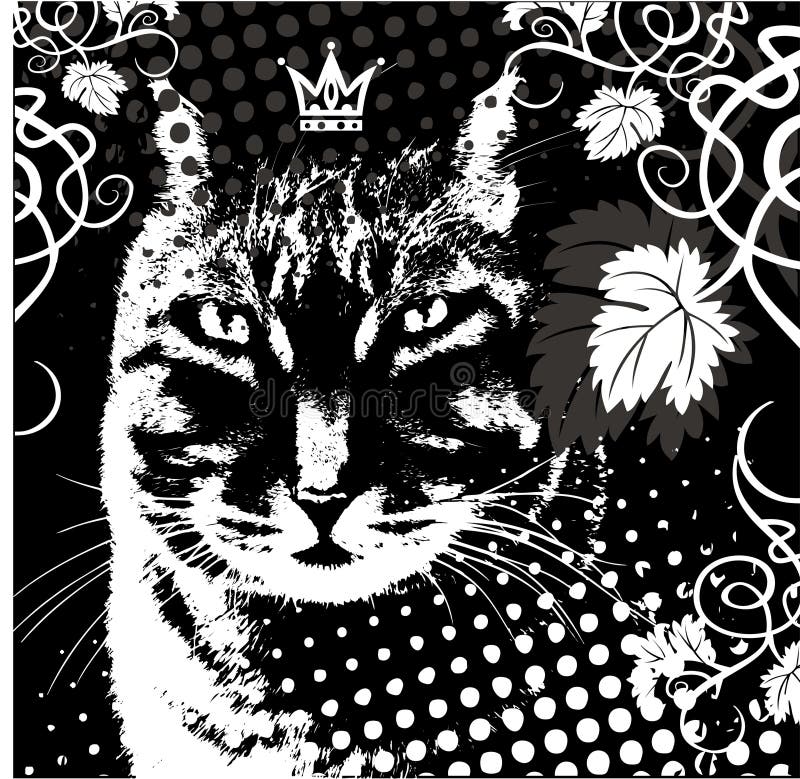 Vector king cat stock vector. Illustration of collection - 3173051