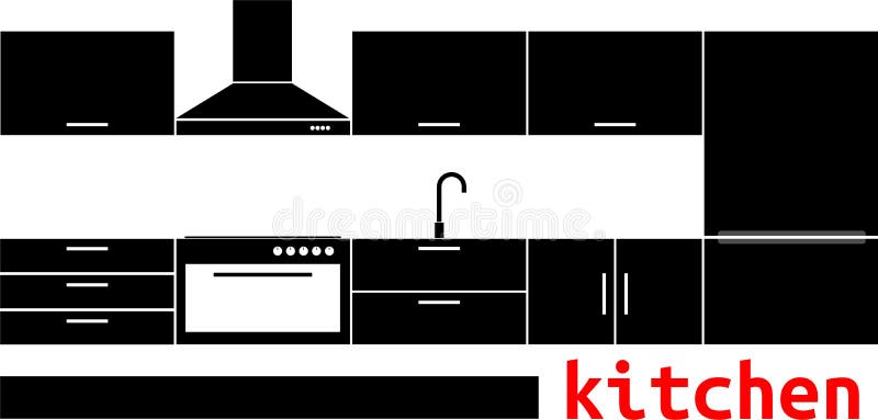 Vector - kitchen stock vector. Illustration of design - 50773829