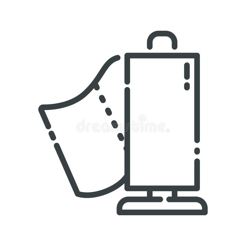 Vector Kitchen or Paper Roll Line Icon Isolated Stock Vector ...