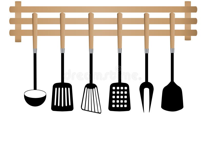 Vector kitchen spatula set stock illustration. Illustration of chef ...