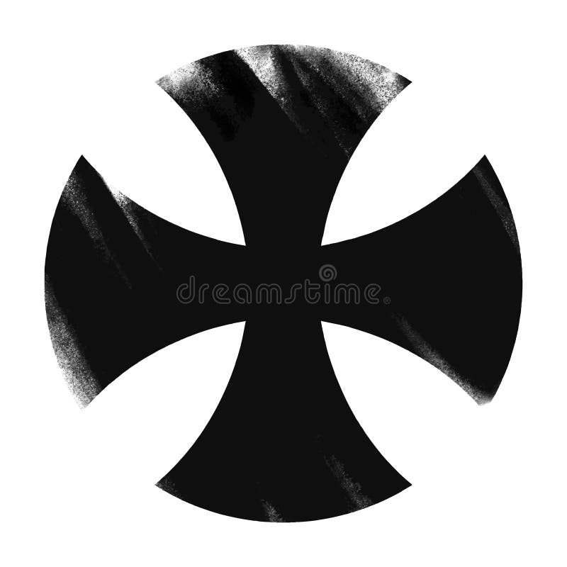 Knights Templar Cross. Grunge Texture. Vector Illustration Stock ...