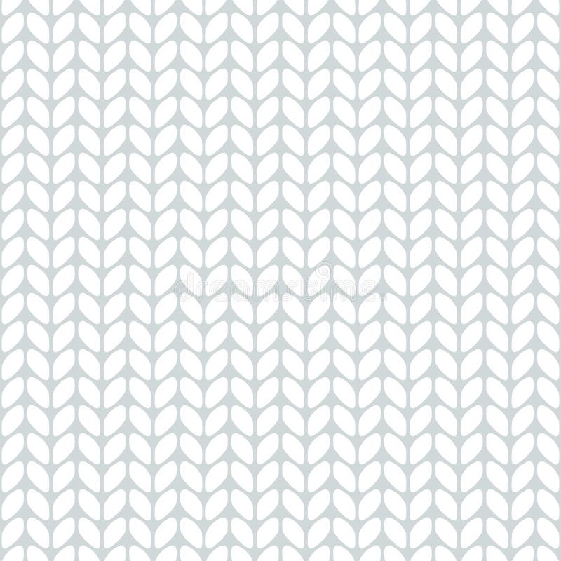 Vector Knitted Seamless Pattern. Grey Knit Texture Stock Vector ...