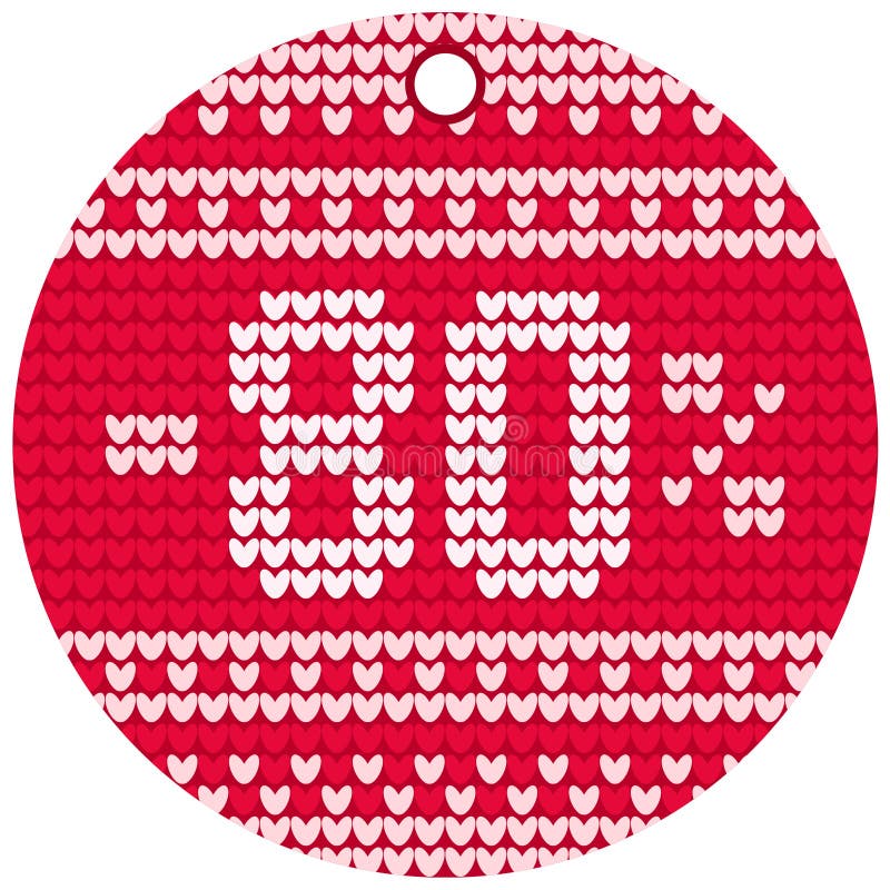 Vector Knitting Sale Round Label Stock Vector - Illustration of price ...