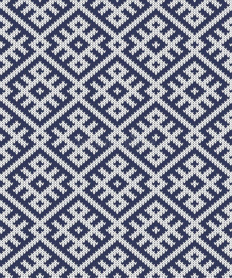 Vector Knitting Seamless Background: Geometric Pattern Stock Vector ...