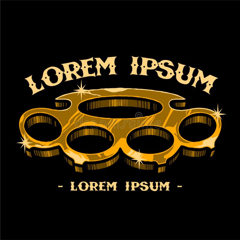 Vector of Knuckle Brass Emblem Badge Stock Vector - Illustration of ...