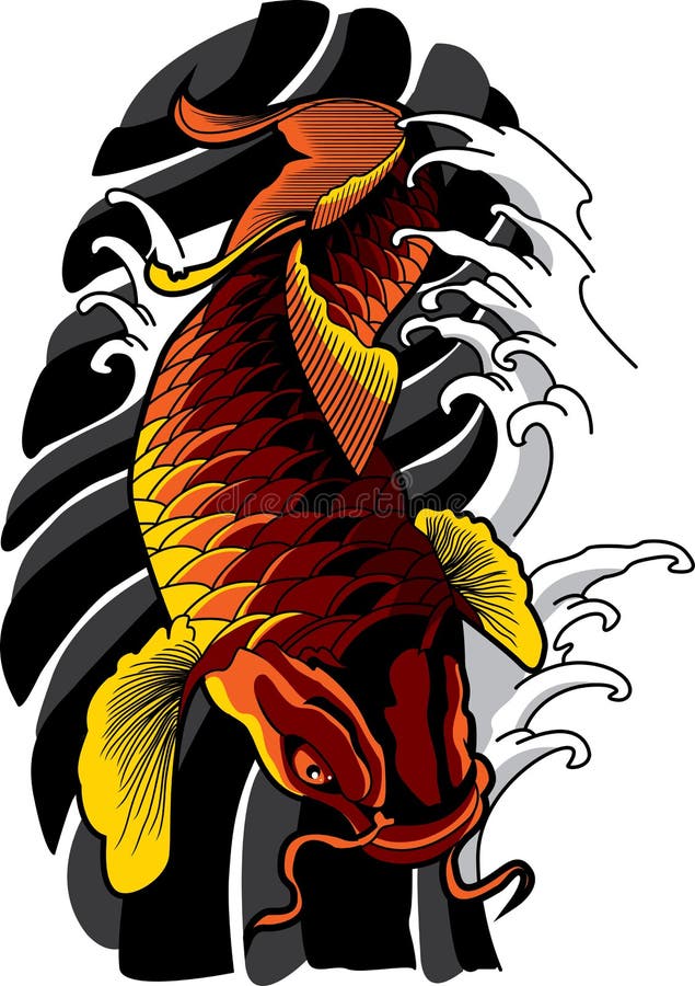Koi Fish Tattoo Vector Stock Illustrations – 4,465 Koi Fish Tattoo ...