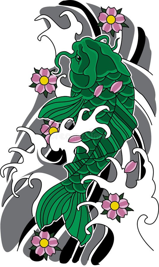 Koi Fish Tattoo Vector Stock Illustrations – 4,465 Koi Fish Tattoo ...