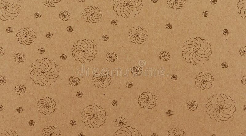 Vector Kraft Paper Texture with Marsmallows. Seamless Pattern Stock ...