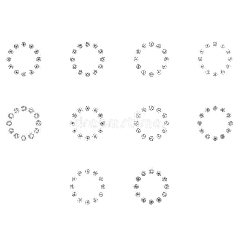 Vector L'icona Di Varia Forma Che Forma Un Cerchio Illustrazione ...