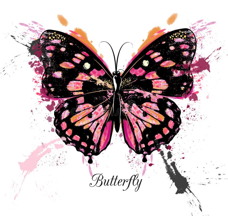 Vector L'illustrazione Con La Farfalla Dettagliata Nello Stile D'annata ... Vector L'illustrazione Con La Farfalla Dettagliata Nello Stile D'annata ...