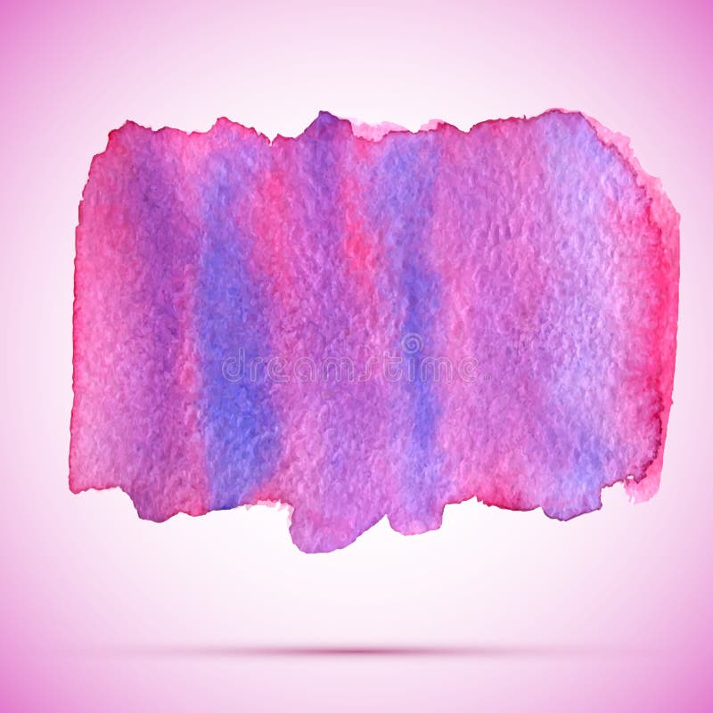 Vector La Macchia Rosa E Viola Dell'acquerello Della Pittura Con Ombra ...